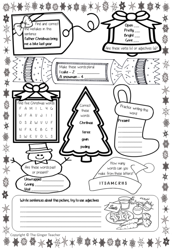 Christmas Spelling, Punctuation and Grammar Worksheet | Made By Teachers