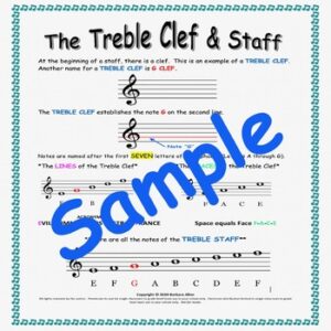 DIGITAL Music Theory Lesson 2: The Treble Clef - Self Grading - No Prep ...