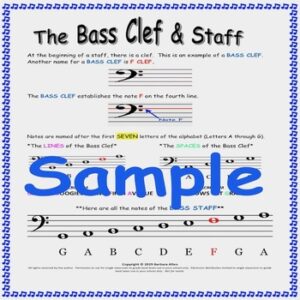 DIGITAL Music Theory Lesson 3 The Bass Clef and Staff Google Classroom ...