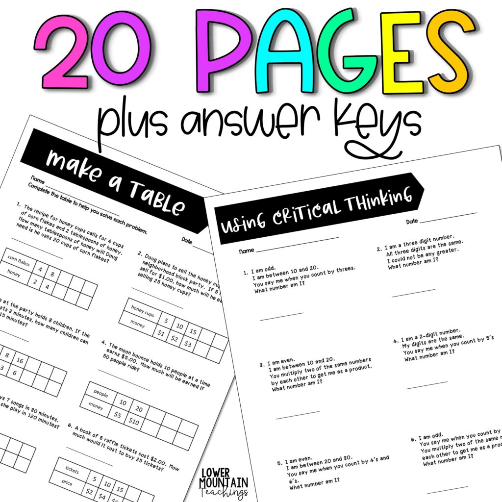 Multi-Step Word Problem Worksheets | Made By Teachers