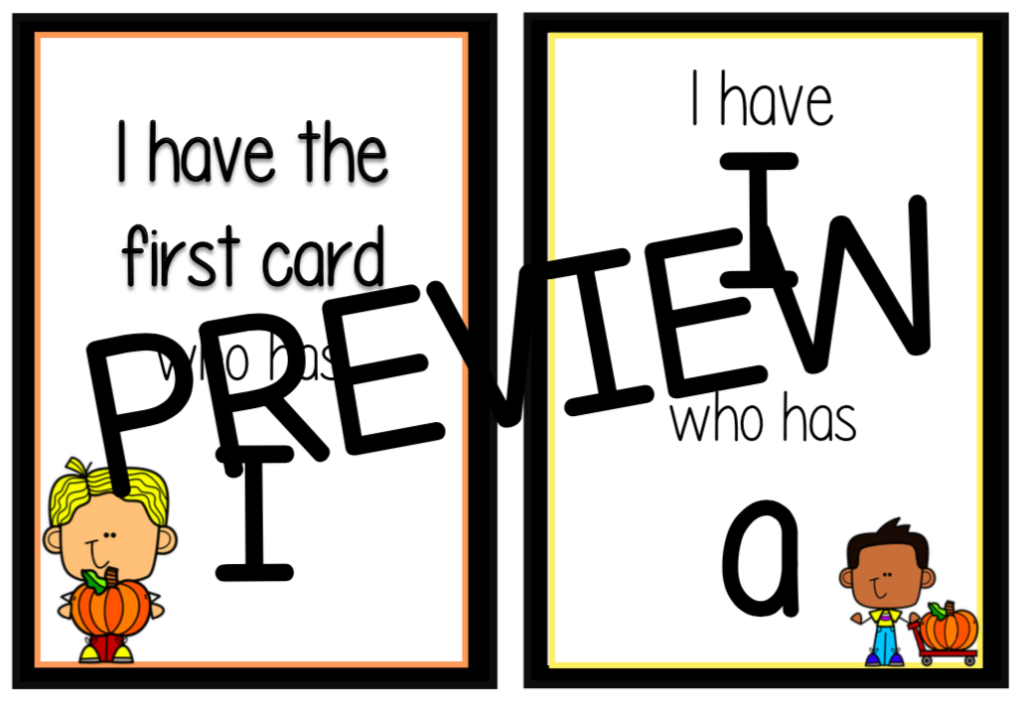 November + Fall Sight Words I Have Who Has Game - Kindergarten, VPK ...