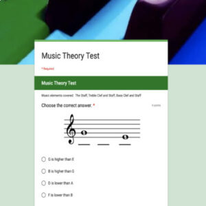 Google Classroom DIGITAL Music Theory Lesson 4 TEST UNIT 1 - Self ...