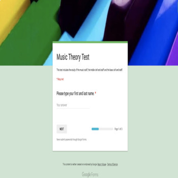 Google Classroom DIGITAL Music Theory Lesson 4 TEST UNIT 1 - Self ...