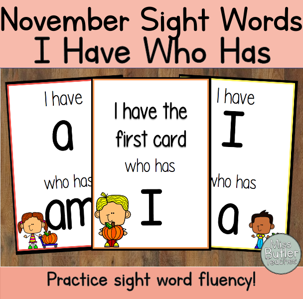 November + Fall I Have Who has Games Bundle - VPK, Kindergarten, 1st ...