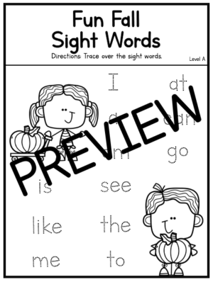 NO PREP November Fall Tracing Worksheets - VPK + Kindergarten | Made By ...