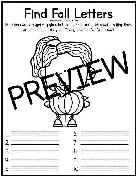NO PREP November Letter Hunt Literacy Center - Kindergarten, VPK, 1st ...
