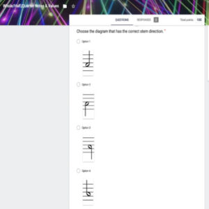 Google Classroom DIGITAL Music Theory Lesson 5: Whole, Half, Quarter ...