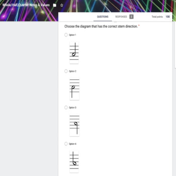 Google Classroom DIGITAL Music Theory Lesson 5: Whole, Half, Quarter ...