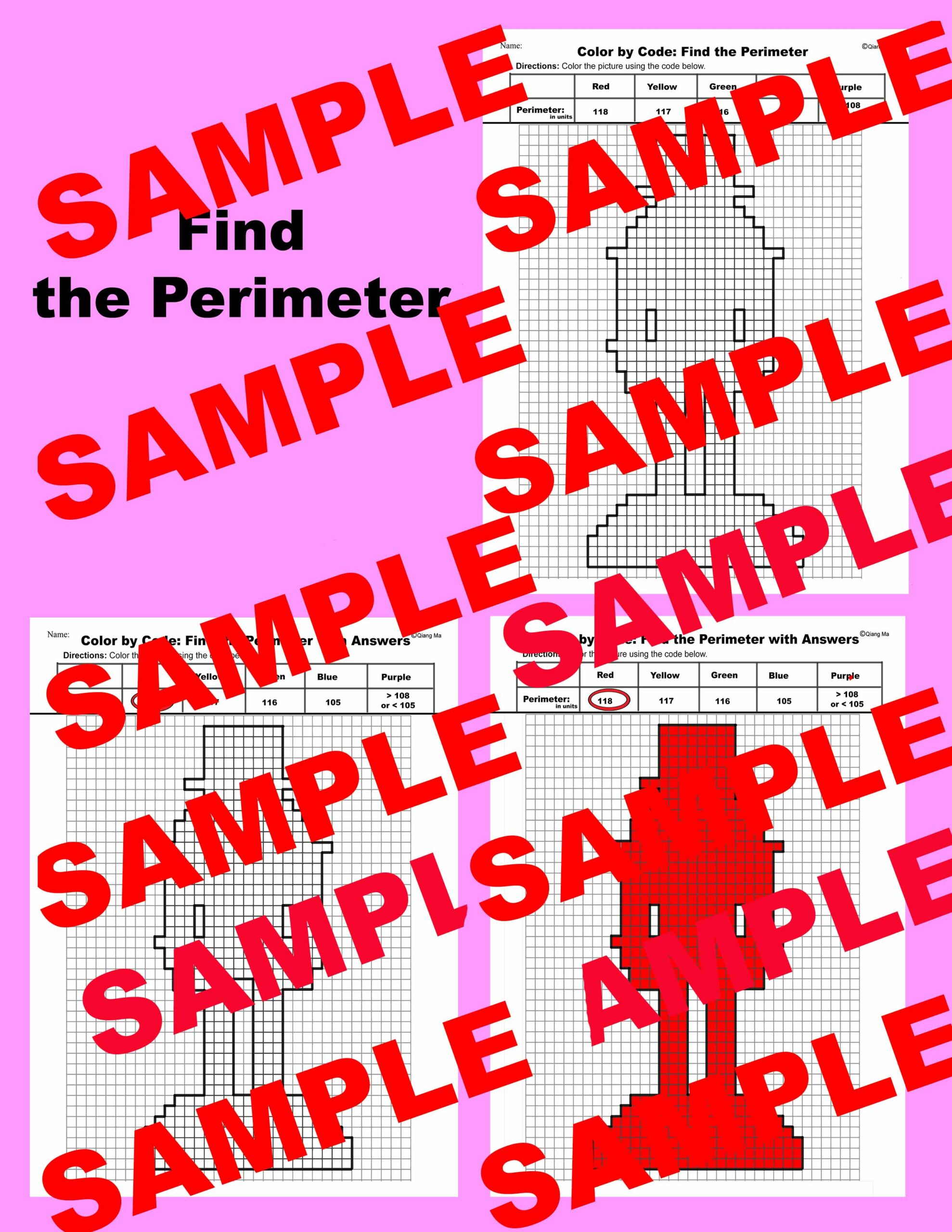 Christmas Color by Code: Area and Perimeter: Count Squares: Nutcracker ...