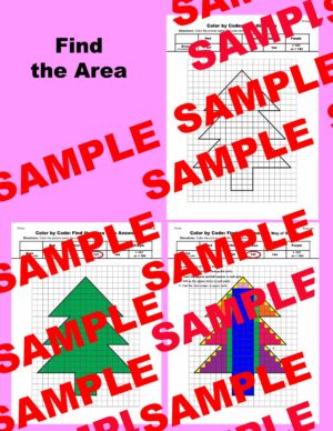 Christmas Color by Code: Area and Perimeter: Count Squares: Christmas ...