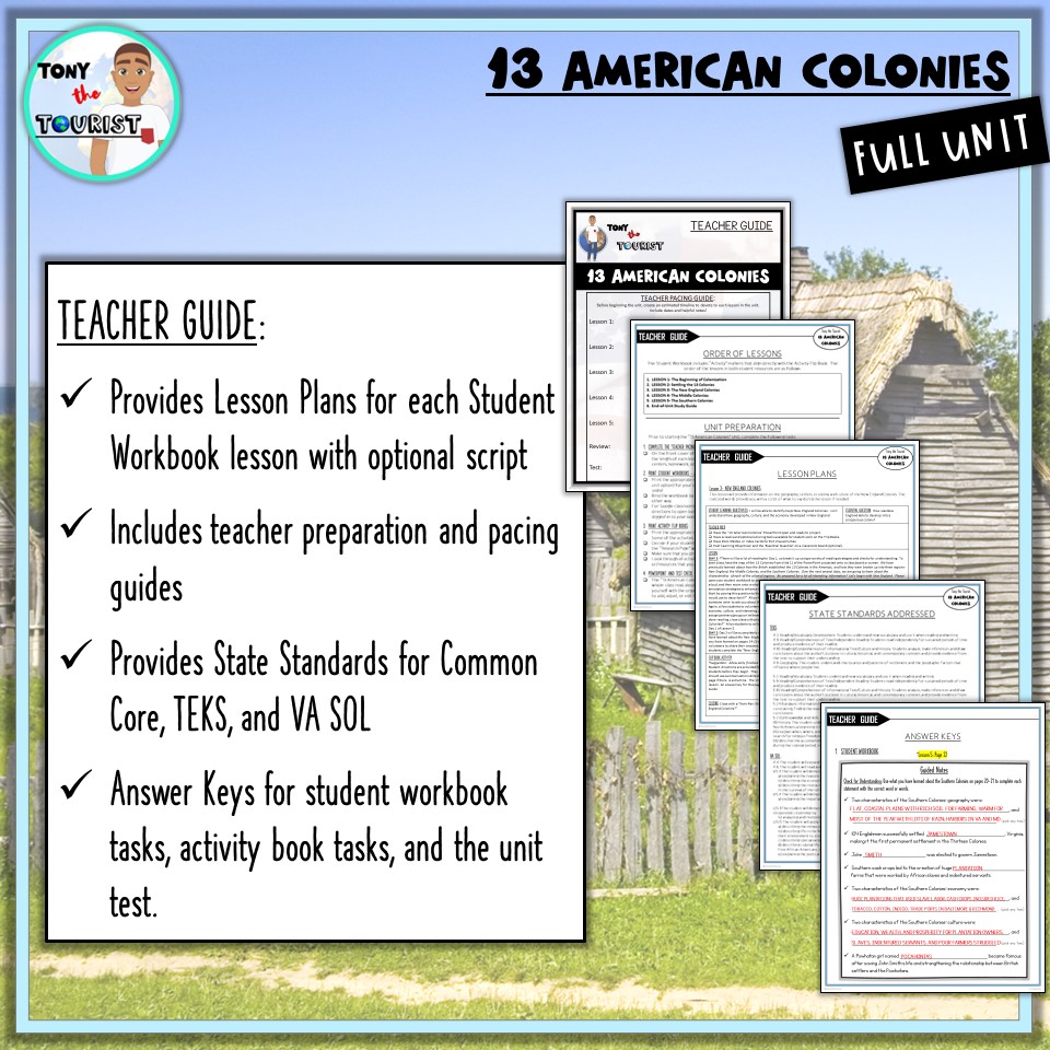 13 American Colonies Unit- Reading Passages, Research, Flip Book ...