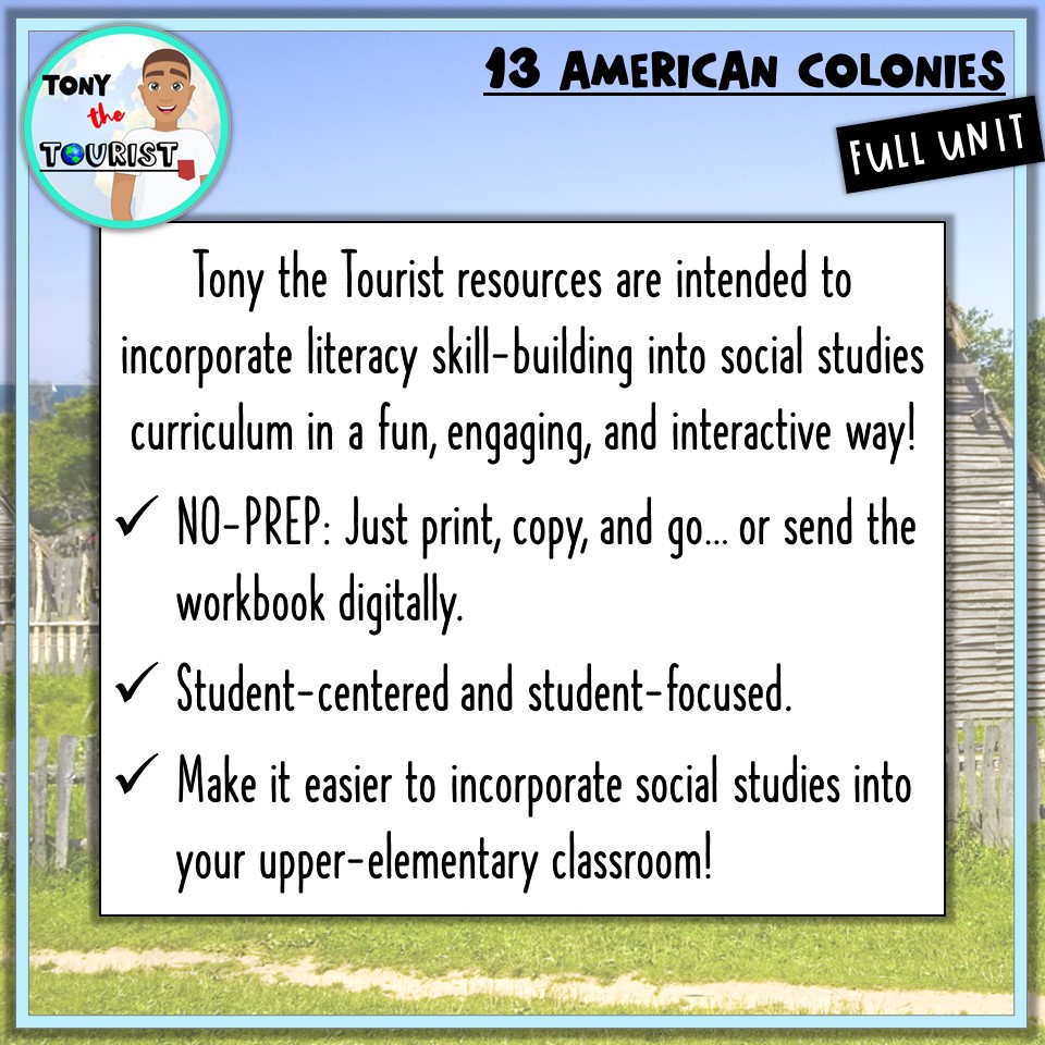 13 American Colonies Unit- Reading Passages, Research, Flip Book ...