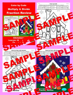 Christmas Color by Code: Multiple & Divide Fraction Review | Made By ...