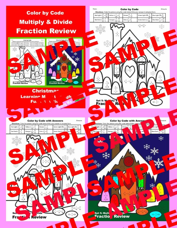 Christmas Color by Code: Multiple & Divide Fraction Review | Made By ...