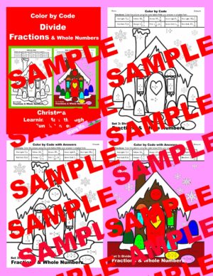 Christmas Color by Code: Divide Fractions and Whole Numbers | Made By ...