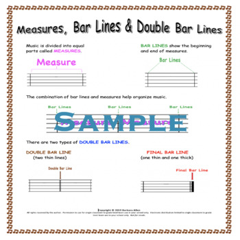 Google Classroom DIGITAL Music Theory Lesson 6: Measures, Bar Lines ...