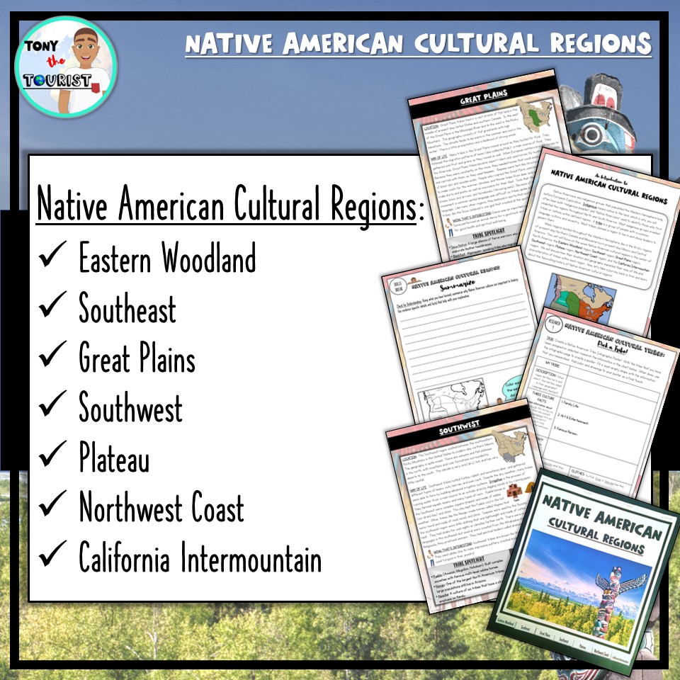 Native American Cultural Regions Unit! (Reading Passages, Research ...