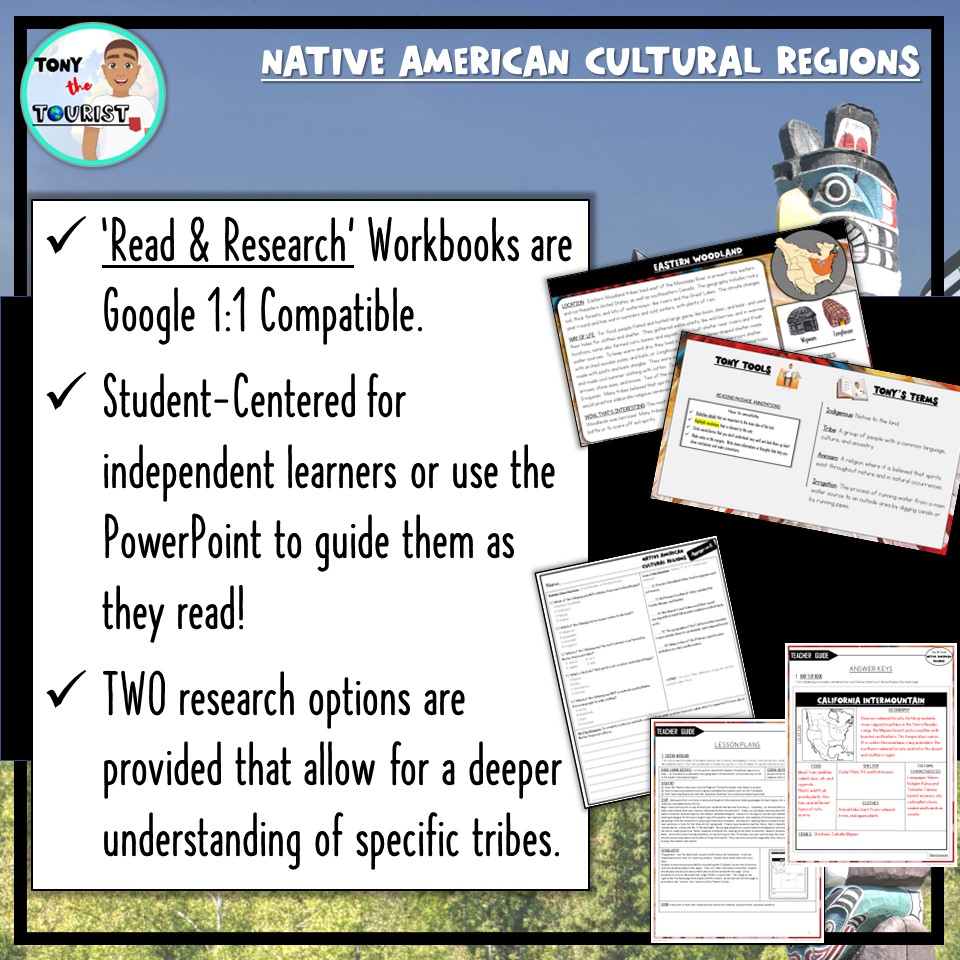 Native American Cultural Regions Unit! (Reading Passages, Research ...