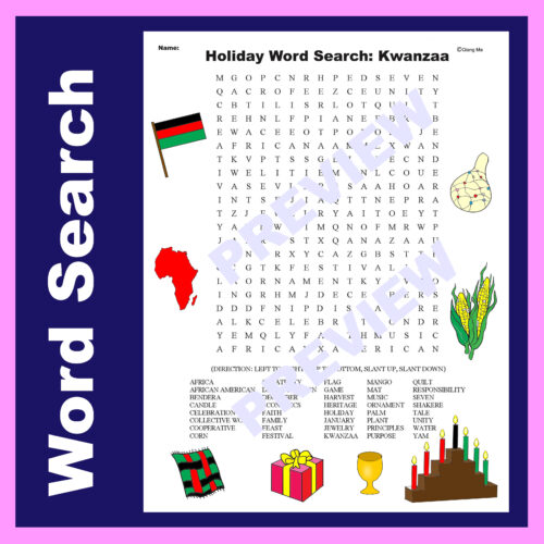 Holiday Word Search: Christmas/Hanukkah/Kwanzaa 3 in 1 Bundle | Made By ...