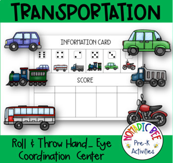 Hand-Eye Coordination Transportation Themed Literacy Center | Made By ...