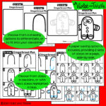 Directed Drawing DecemberChristmas Tree Gingerbread Winter How to Draw ...