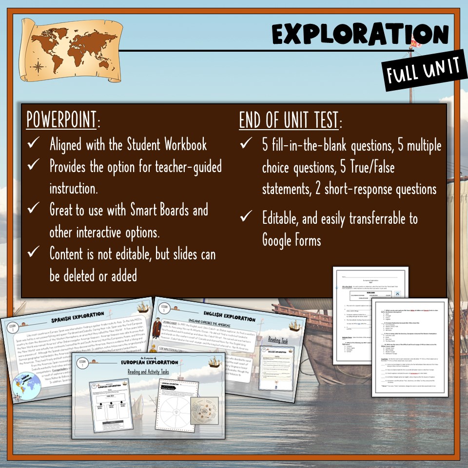 European Exploration Unit- Reading Passages, Lapbook, PowerPoint, and ...