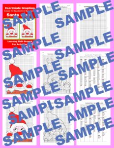 Christmas Coordinate Plane Graphing Picture: Santa Claus II | Made By ...