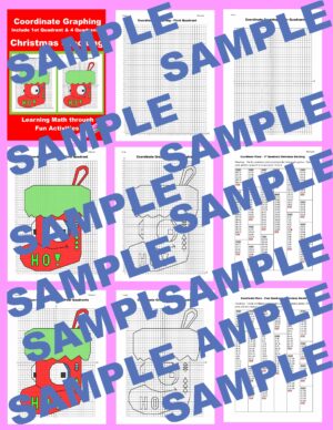 Christmas Coordinate Plane Graphing Picture: Christmas Stocking II ...