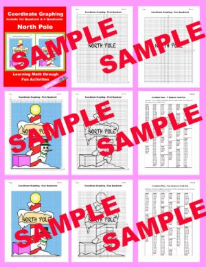 Christmas Coordinate Plane Graphing Picture: North Pole | Made By Teachers