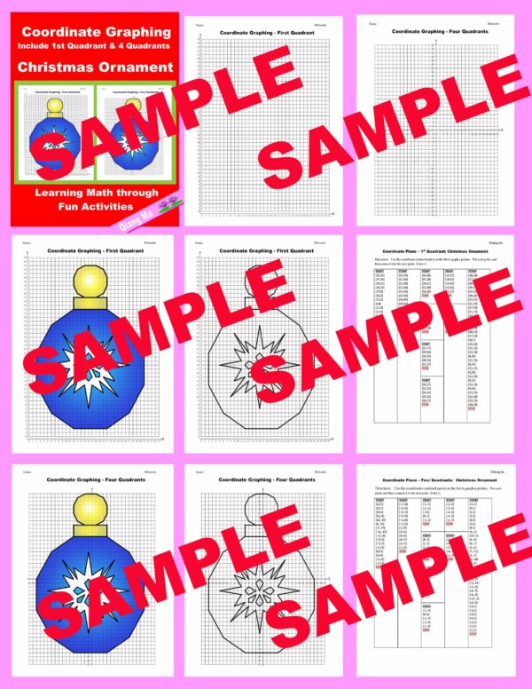 Christmas Coordinate Plane Graphing Picture: Christmas Ornament - Made ...