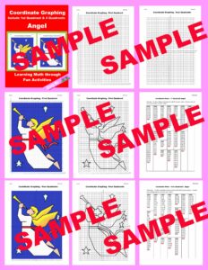 Christmas Coordinate Plane Graphing Picture: Angel | Made By Teachers