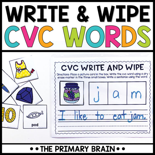 CVC Word Write and Wipe Activities - Made By Teachers