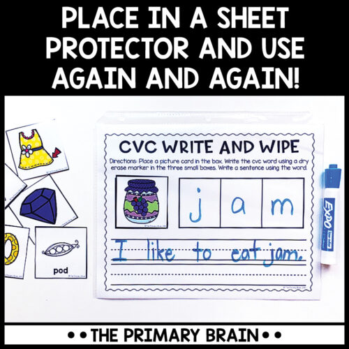 CVC Word Write and Wipe Activities | Made By Teachers