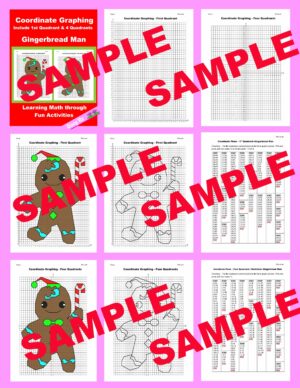 Christmas Coordinate Plane Graphing Picture: Gingerbread Man | Made By ...