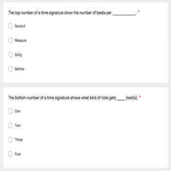 Google Classroom DIGITAL Lesson 13: 2/4 Time Signature - Self-Grading ...