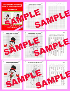 Christmas Coordinate Plane Graphing Picture: Snowman | Made By Teachers