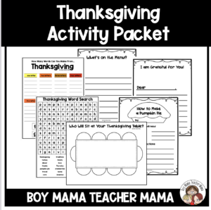 Thanksgiving Activity Packet | Made By Teachers