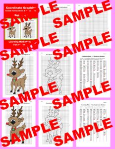 Christmas Coordinate Plane Graphing Picture: Reindeer | Made By Teachers