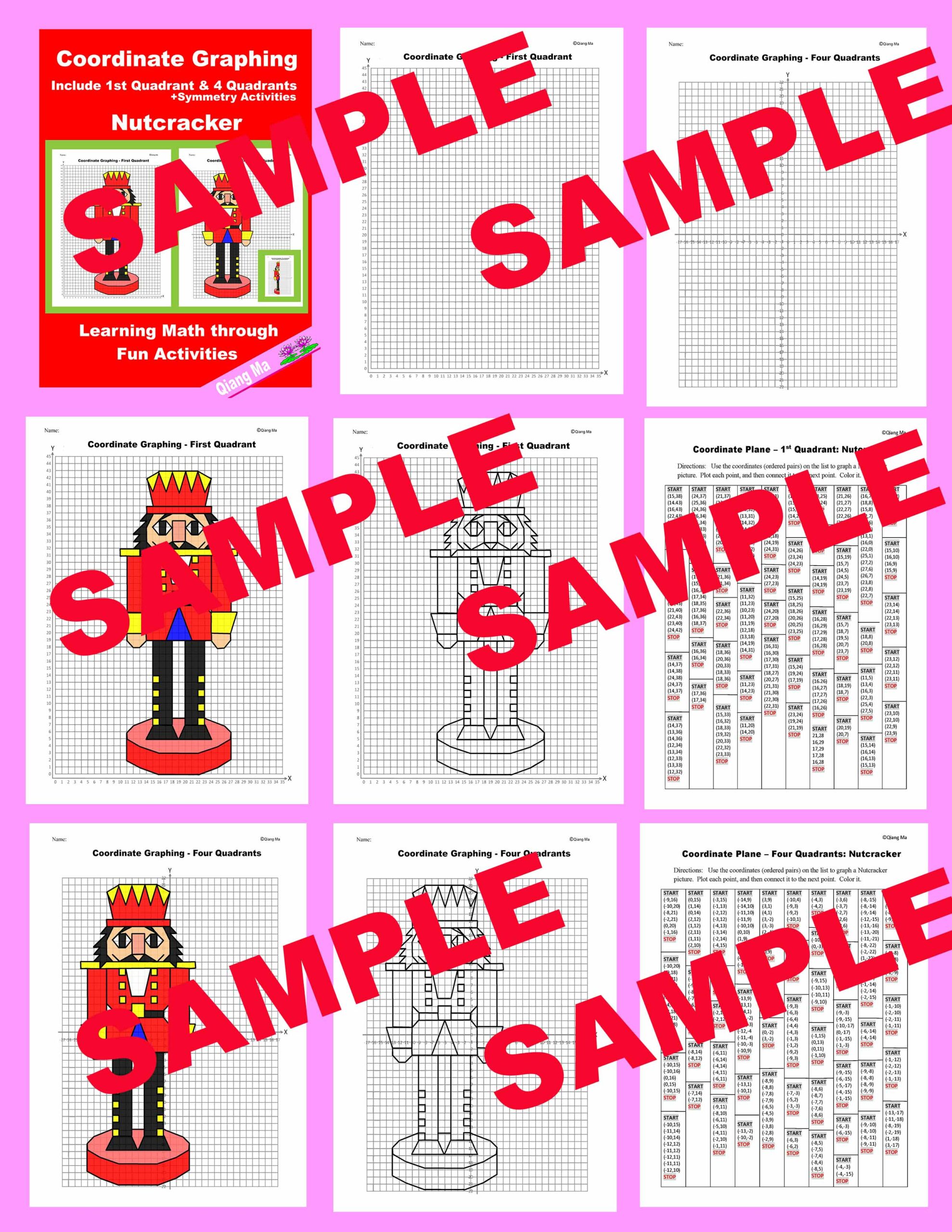 Christmas Coordinate Plane Graphing Picture: Nutcracker | Made By Teachers