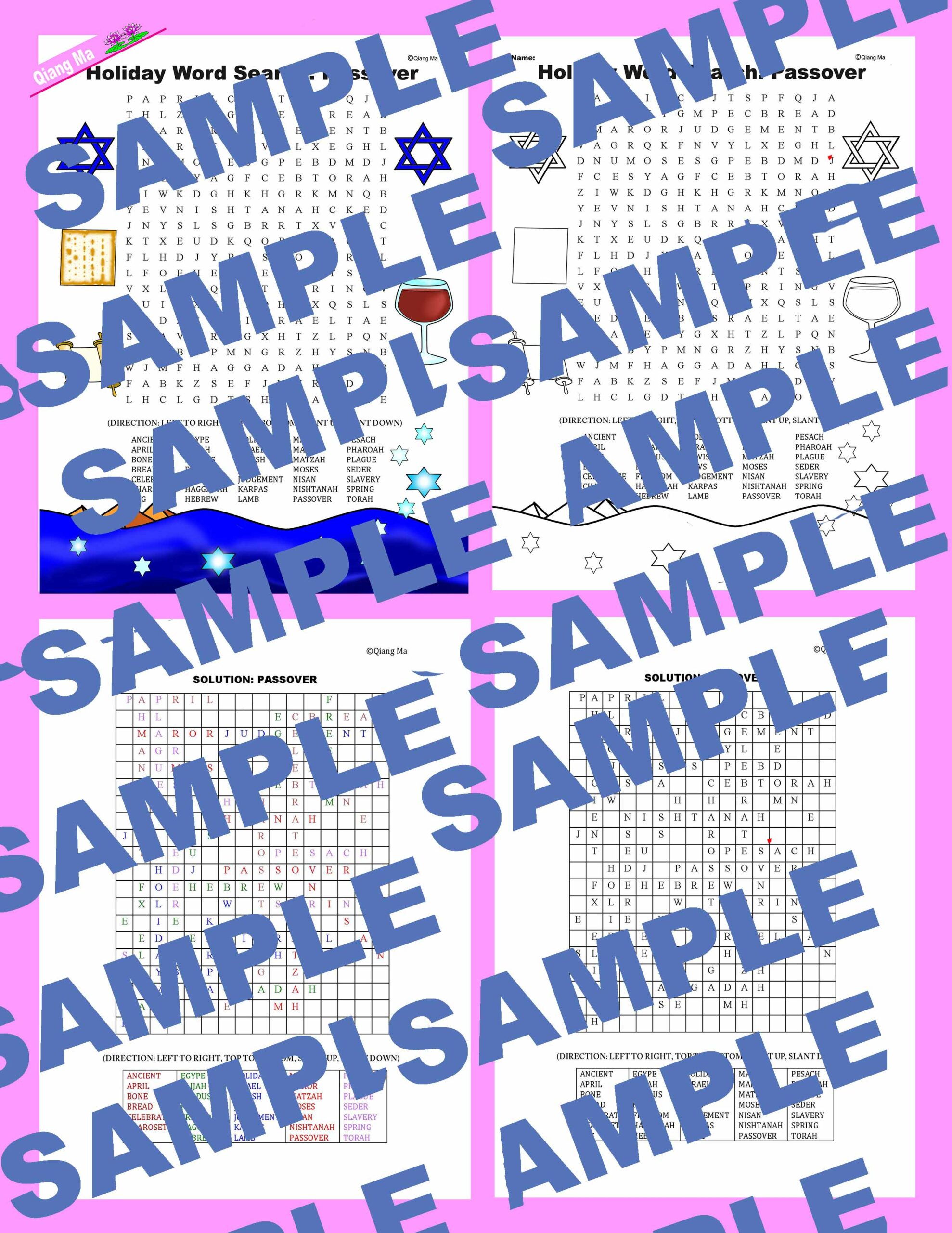 Holiday Word Search: Passover | Made By Teachers