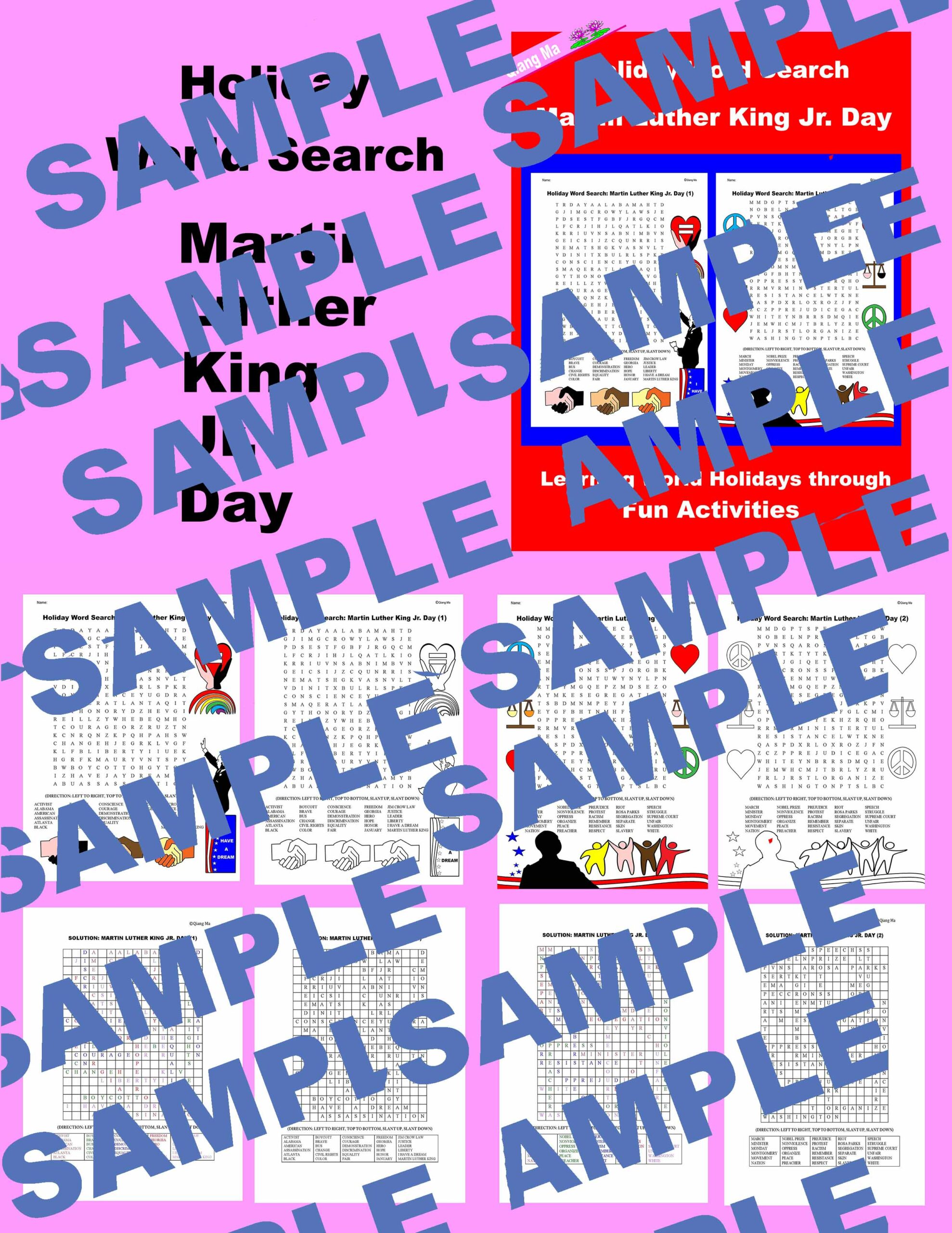 Holiday Word Search: Martin Luther King Jr. Day | Made By Teachers