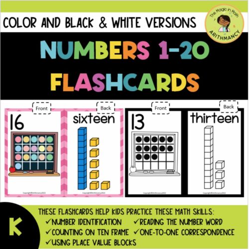 NUMBER FLASHCARDS PRINTABLE 1-20 FOR NUMBER SENSE PLACE VALU BLOCKS ...