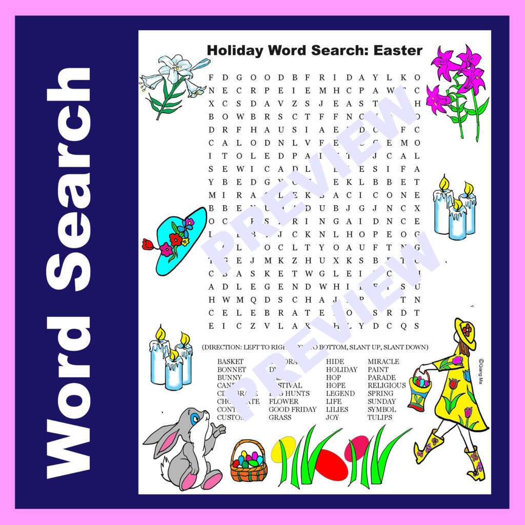 Holiday Word Search: Easter | Made By Teachers