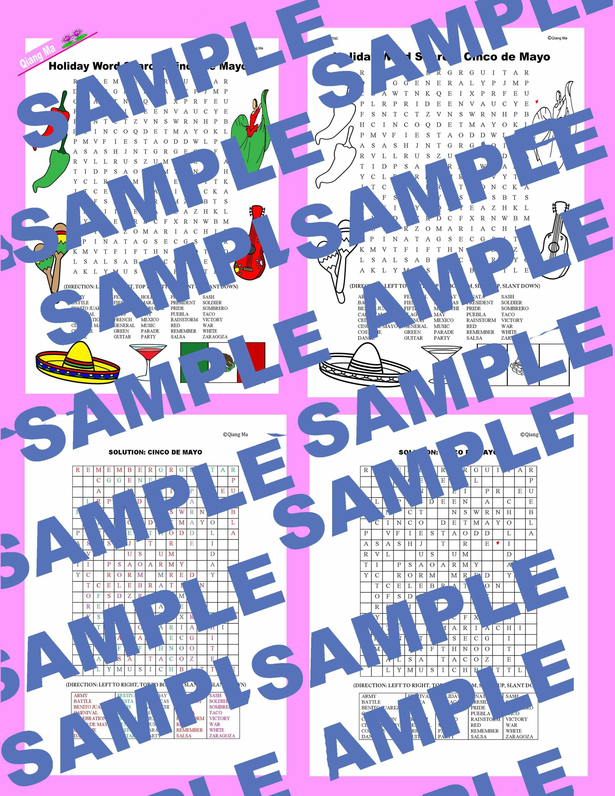 Holiday Word Search: Cinco de Mayo | Made By Teachers