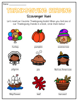 Thanksgiving Reading Scavenger Hunt & READO - Made By Teachers