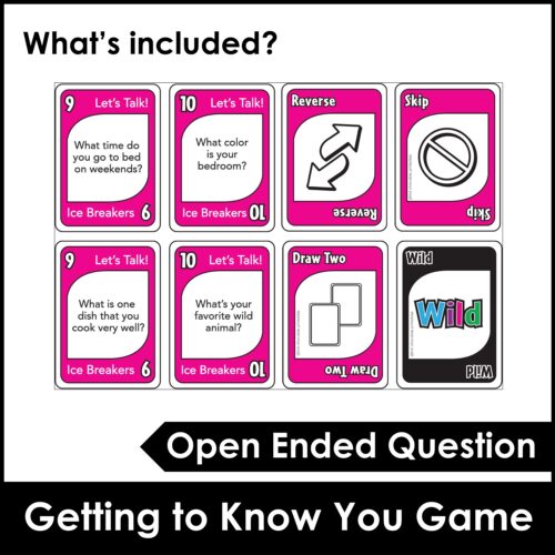 Ice Breaker Card Game - Getting to Know You Question Activity | Made By ...