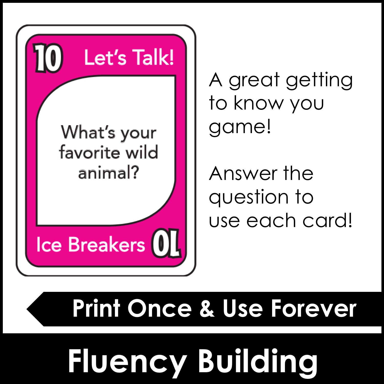 Ice Breaker Card Game - Getting to Know You Question Activity | Made By ...