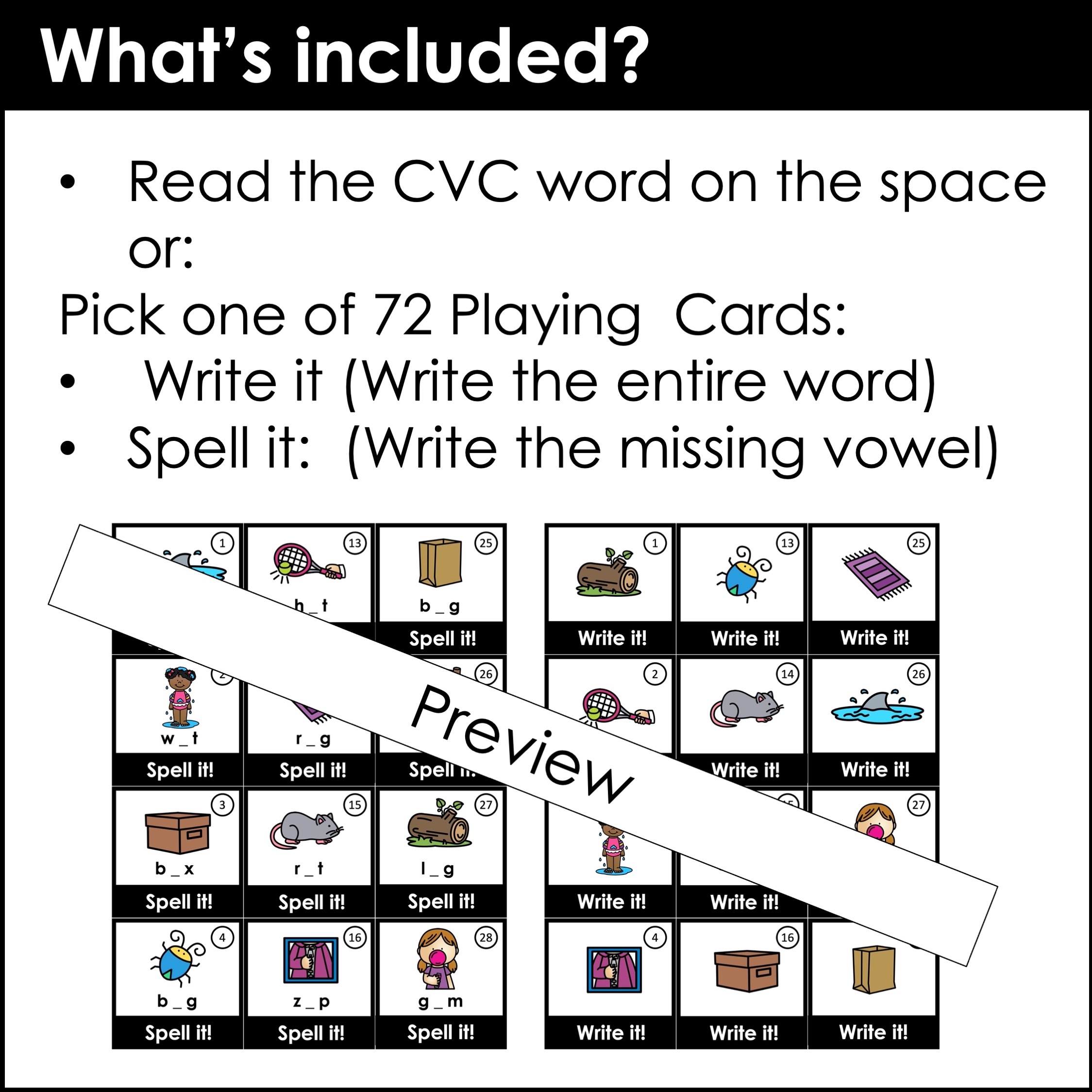 Fall CVC WORD FLUENCY Roll & Read Board Games : Short A - E - I - O - U ...