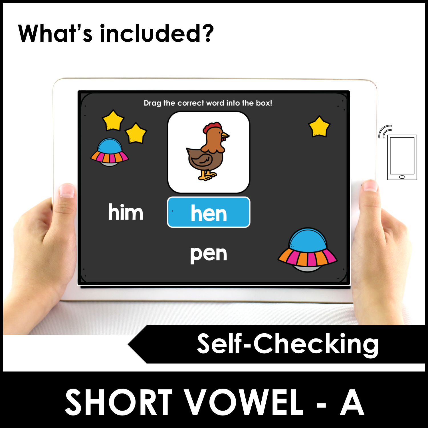 CVC Short E & I: BOOM CARDS™ – Digital Task Cards for Beginning Readers ...