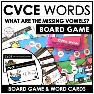 CVCE WORDS - Missing Vowel Board Game - Spelling Practice | Made By ...